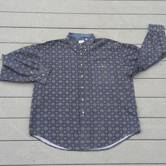 Bugle Boy | Shirts | Vintage Bugle Boy Company Xxl Patterned Button ...